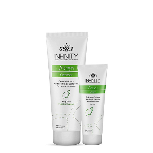 INFINITY AKREN CLENSER250 ML+CREAM 60GM – drahmedelezaby