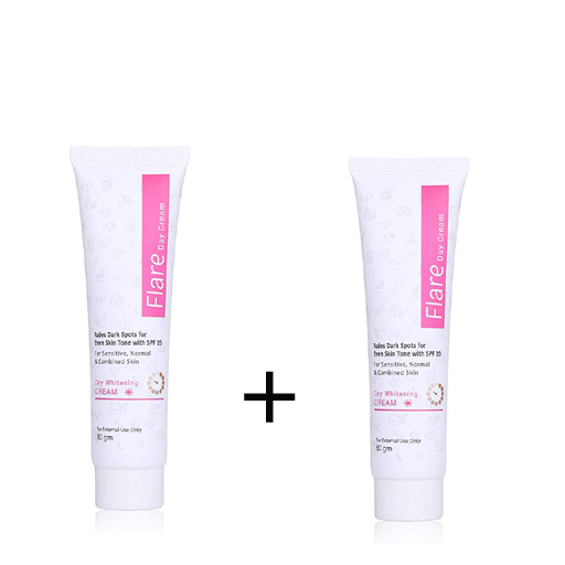 Flare Day Whitening Cream – 60 gm 1+1 OFEER – drahmedelezaby