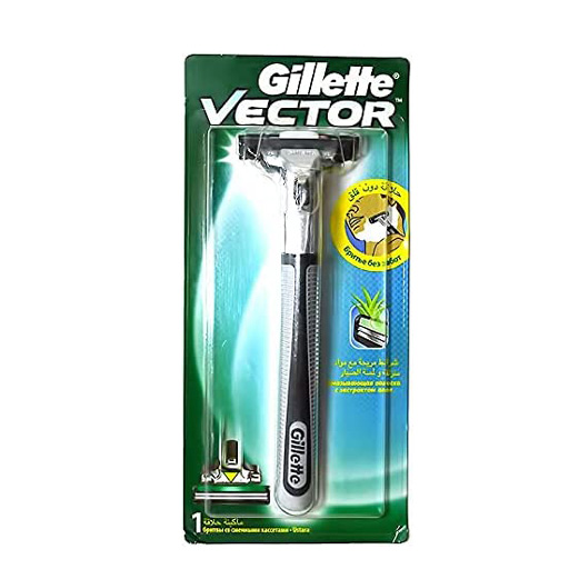 Gillette Vector Razor For Men – Grey Black – drahmedelezaby