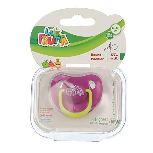 La Frutta Round Pacifier for Babies – Multi Color – drahmedelezaby