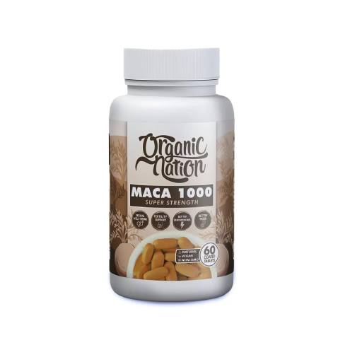 Organic Nation | Maca Tablets | Natural | Vegan | Non-GMO | Mood Enhancer | Sportsmen and Health ...