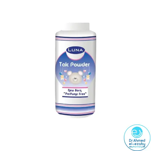 Luna talc powder kids, 200gm | Drahmedelezaby